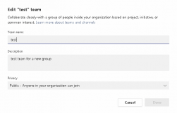 Steps to create a Team in Microsoft Teams