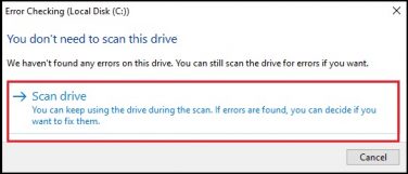 Fix: Restart to Repair Drive Error in Windows 10