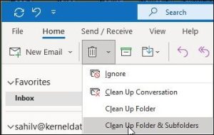Clean Up Outlook Mailbox to Make Space for New Emails