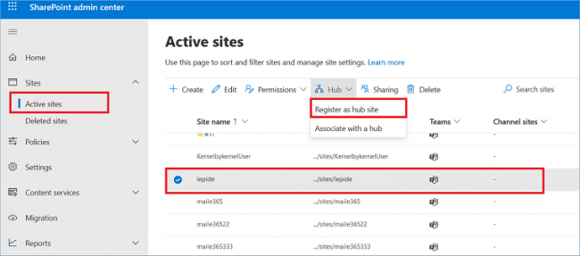 Hub Sites in SharePoint Online (Office 365): Create & Manage