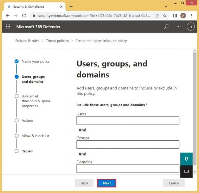 Techniques to configure Office 365 spam filter