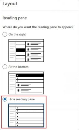 Quick methods to disable preview pane in Outlook