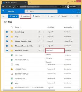 Step-by-step procedure to backup OneDrive data