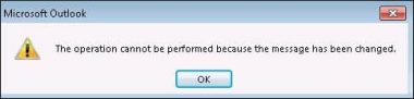Fix: “The operation cannot be performed because the message has changed ...