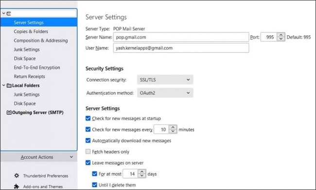Fix Thunderbird Error: Can’t receive emails when the inbox is full