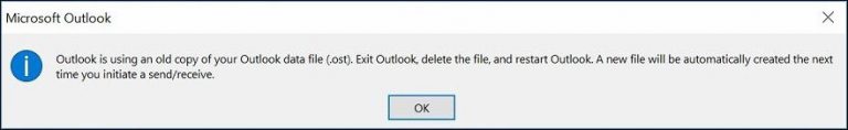 Fix “Outlook Is Using an Old Copy of Your Data File” Error