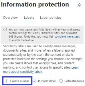Detailed Information on Sensitivity Labels in Microsoft 365