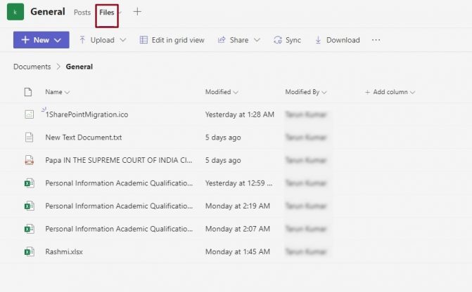 Storage Location of files in Microsoft Teams