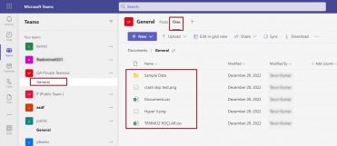 Storage Location of files in Microsoft Teams