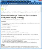 Microsoft Exchange transport service won’t start, How to resolve the error?