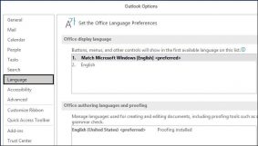 Steps to Change Default Language in Outlook