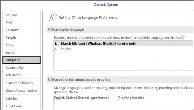 Steps to Change Default Language in Outlook