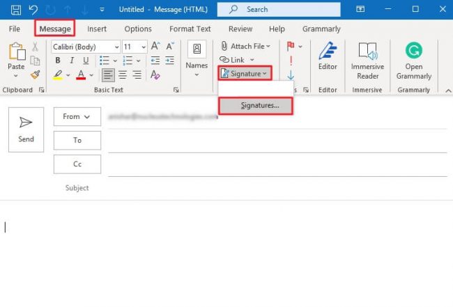 How to create an HTML signature in Outlook