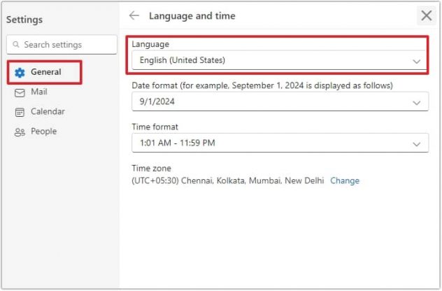 How to Change the Default Language in Outlook?