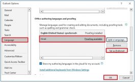 How to Change the Default Language in Outlook?