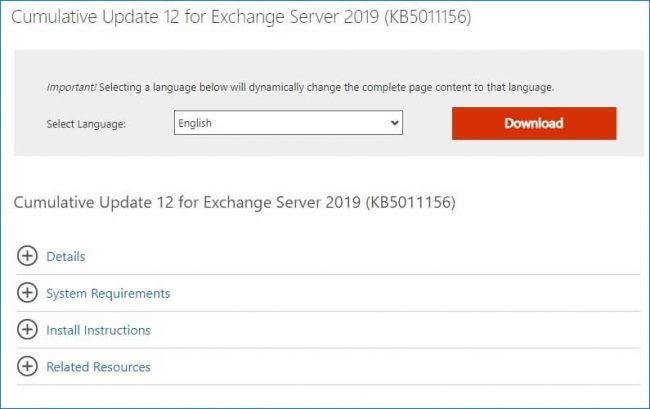 Install Exchange 2019/2016/2013 cumulative updates – Complete guide