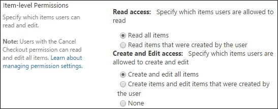 Enable item level permissions in SharePoint | quick & efficient methods ... Enable item level permissions in SharePoint | quick & efficient methods ...