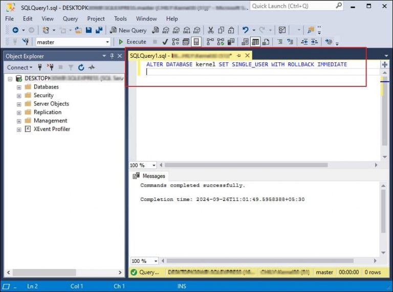 How to repair a corrupt SQL Database using DBCC CHECKDB command?