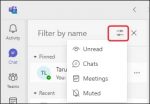 Steps to hide, pin, and filter chats in Microsoft Teams