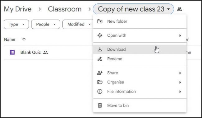 Easy steps to backup Google Classroom data