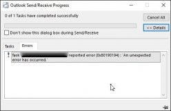 Fix Outlook Address Book error 0x80190194