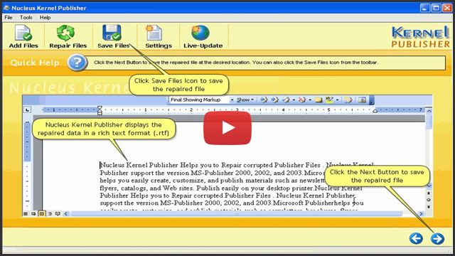 Publisher Recovery Tool - Repair Corrupted Publisher PUB Files