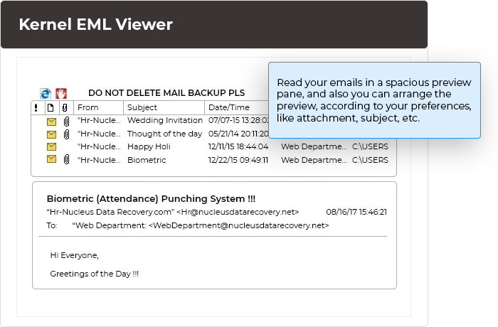 EML Viewer - Free tool to view EML files without Outlook Express