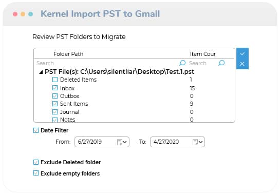 Import PST to Gmail Tool to Import Outlook PST to Gmail Account