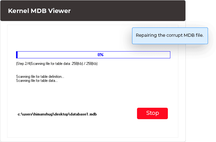 Free MDB Viewer Tool to View MDB/ACCDB Files of MS Access