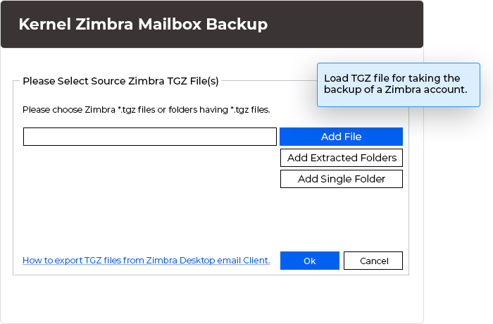 Zimbra Mailbox Backup Tool to Backup All Mailboxes from Zimbra TGZ Files