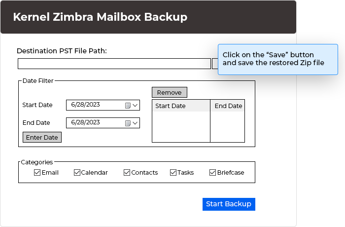 Zimbra Mailbox Backup Tool to Backup All Mailboxes from Zimbra TGZ Files