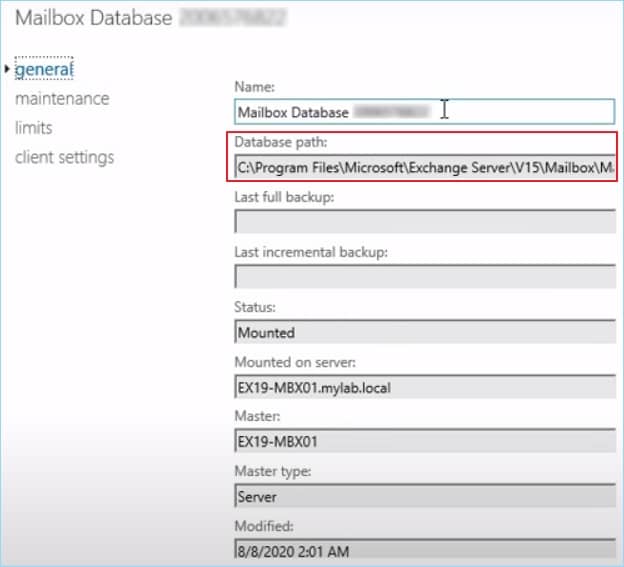 How to Locate default location of Exchange EDB Files